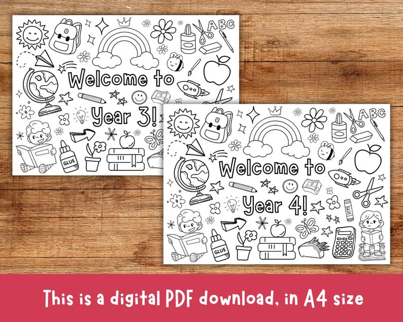 First Day of School Colouring Page, Start of the School Year Colouring ...