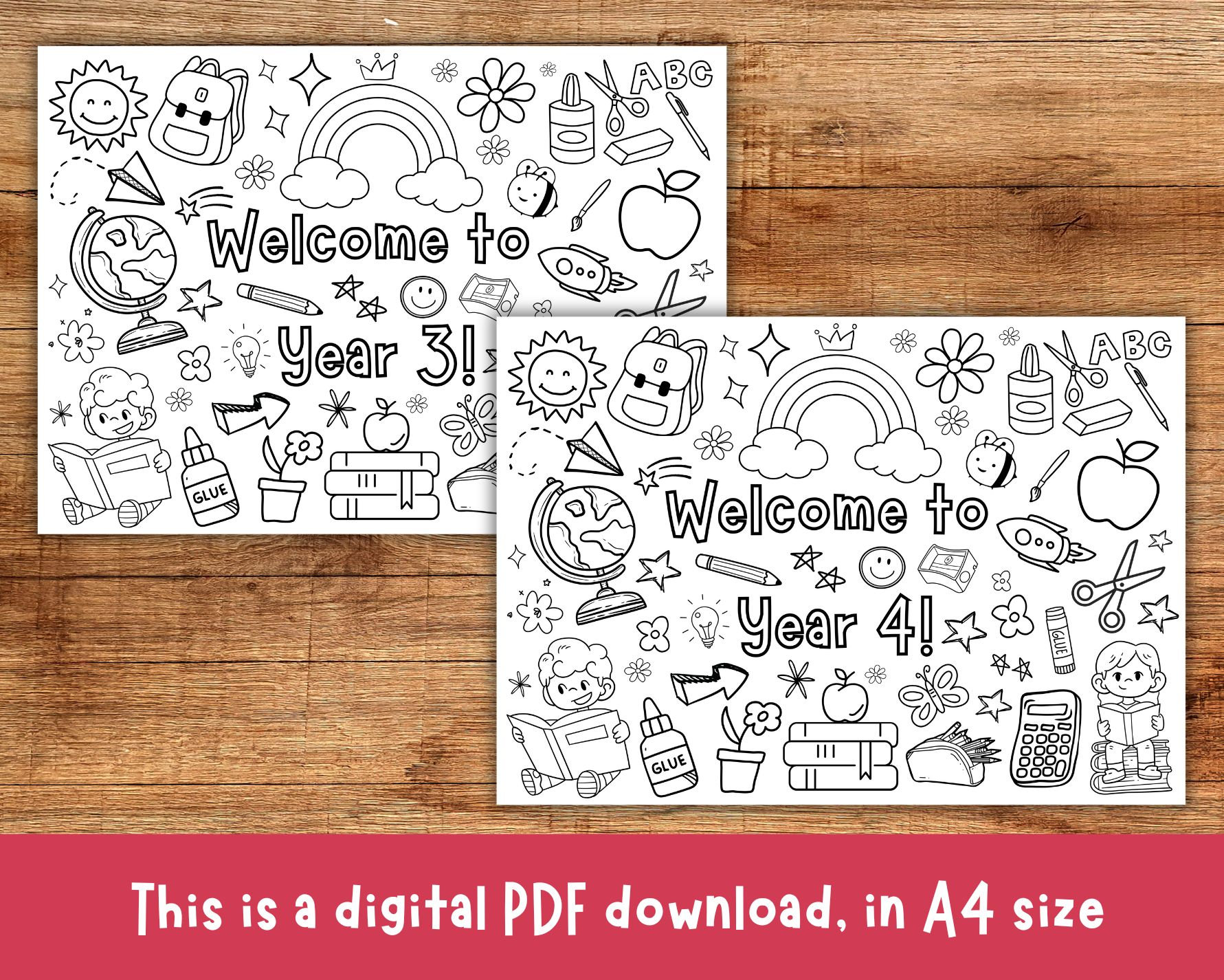 First Day of School Colouring Page, Start of the School Year Colouring ...