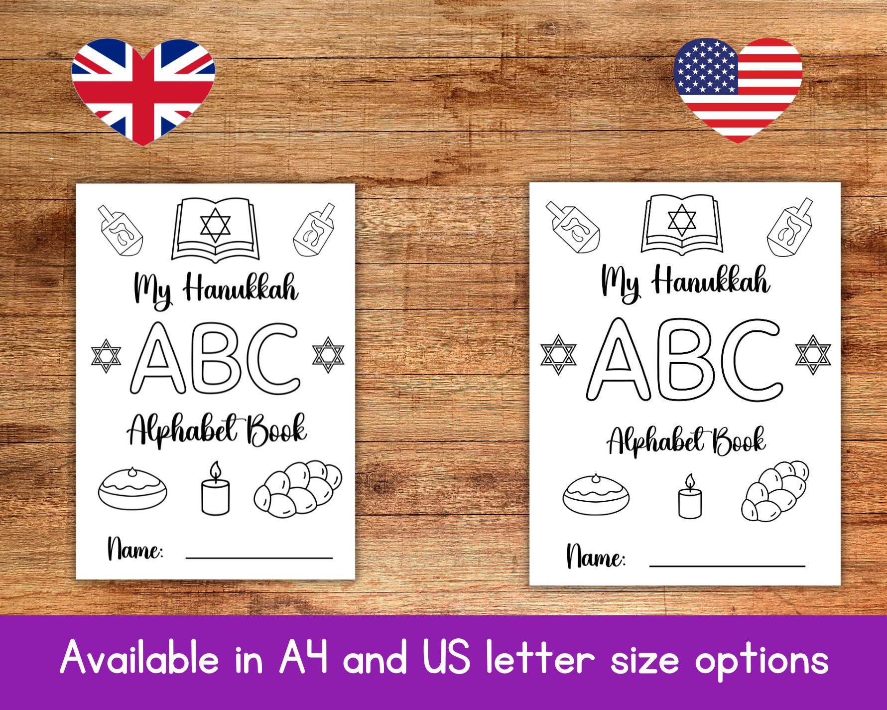 Hanukkah A-Z Coloring Pages, Hanukkag Activity for Kids, Hanukkah ...