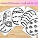 Printable Easter Egg Coloring Pages, Easter Coloring Pages, Kids Easter ...