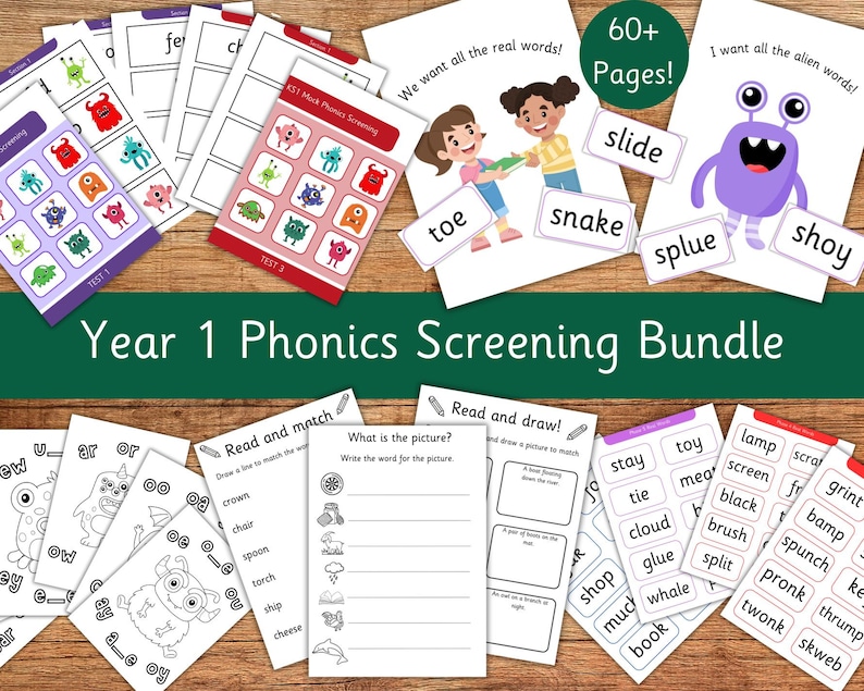 Phonics Screening Bundle, Year 1 Phonics Screening Printable, Phonics ...