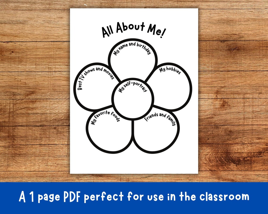 All About Me Printable, Kids Educational Activity, Get to Know Me, Meet ...