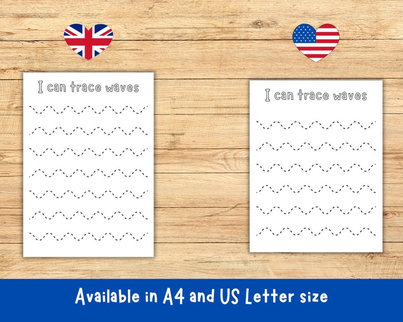 Tracing Line and Shape Worksheets, Kids Educational Activity, Tracing ...