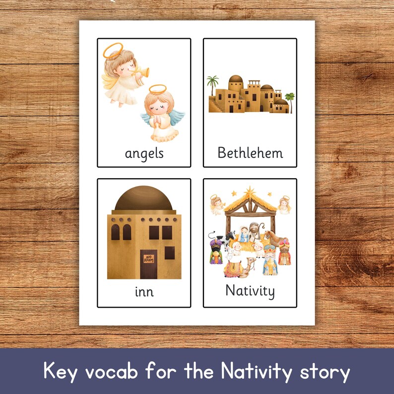 Nativity Flash Cards, Christmas Flashcards, Christian Flashcards ...