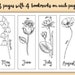 Printable Birth Month Flower Coloring Bookmarks, Color Your Own ...