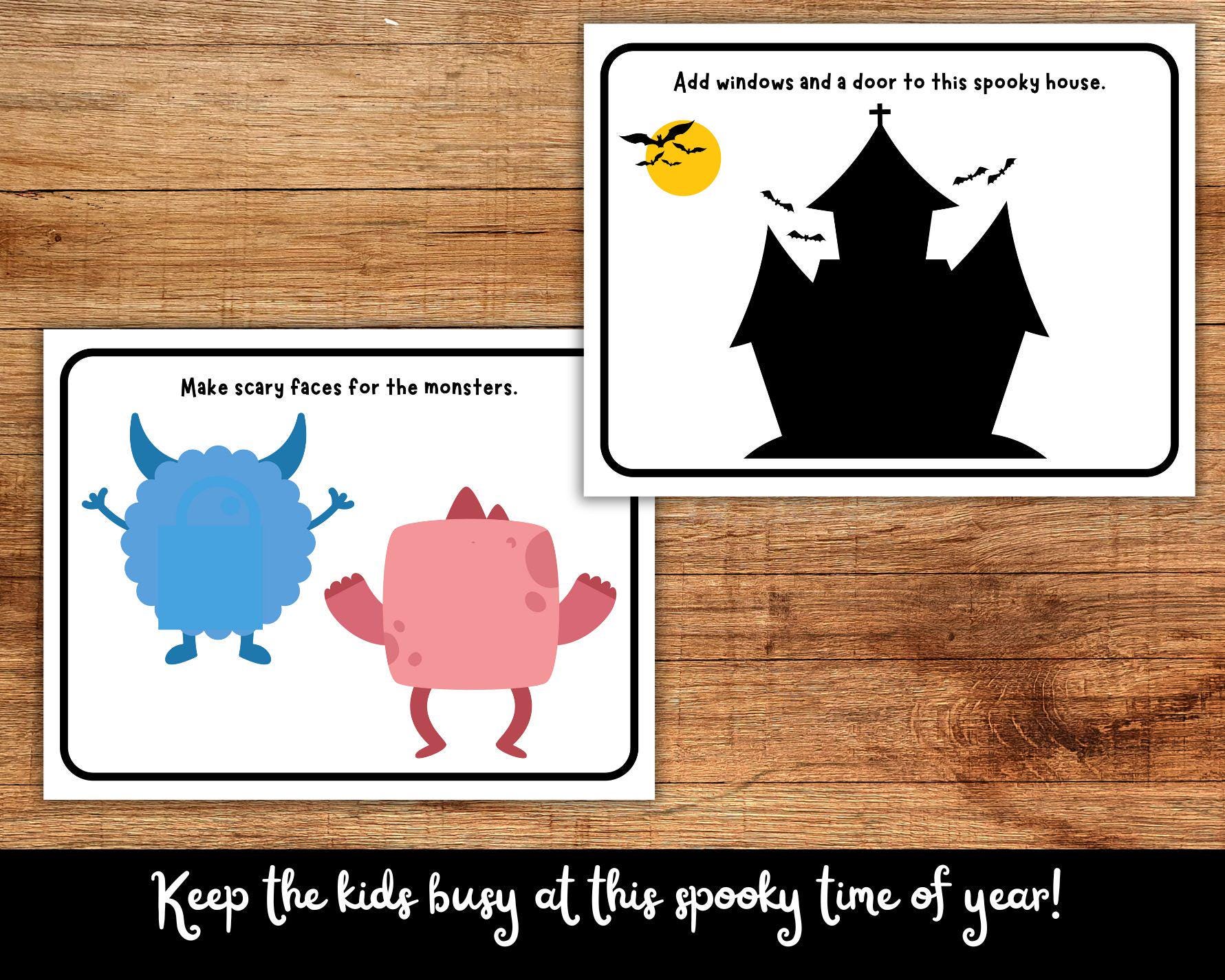 Halloween Play Dough Mats, Halloween Playdough Activity, Pre-school ...