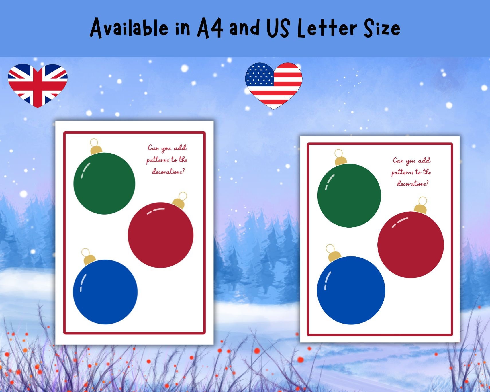 Christmas Playdough Mats, Playdough Activity, Kids and Toddler ...