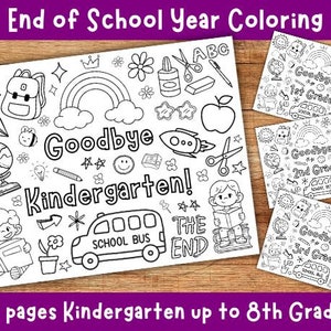 Last Day of School Coloring Page, End of the School Year Coloring Page ...