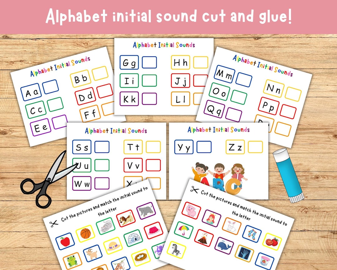 Cut and Paste Alphabet Worksheets, Preschool Learning, Educational ...