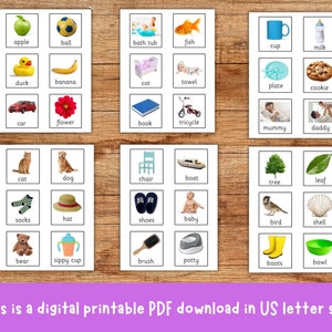 First Word Flash Cards, Baby First Word Flashcards, Educational ...