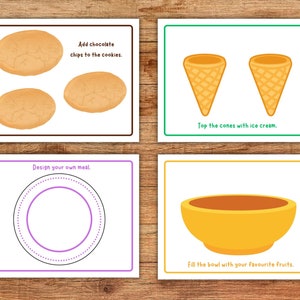 Play Dough Mats Food, Playdough Activity, Kids and Toddler Printables ...