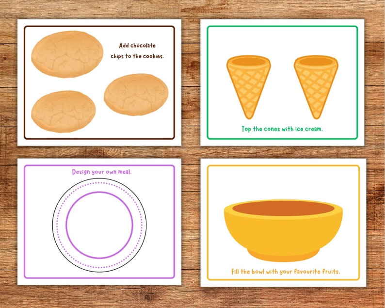 Play Dough Mats Food, Playdough Activity, Kids and Toddler Printables ...