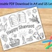 Shavuot Coloring Page, Shavuot Placemat, Jewish Coloring Page, Judaism ...