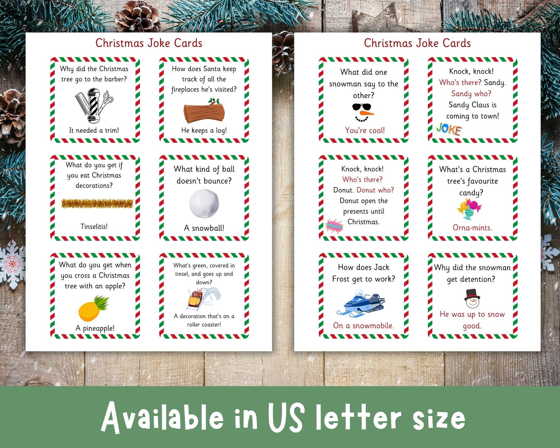 Christmas Jokes for Kids, Christmas Jokes Lunchbox Notes, Lunchbox ...
