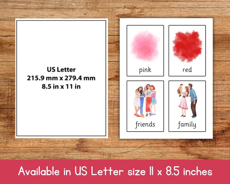 Valentine's Day Flash Cards, Flashcards, Educational Printable, Toddler ...