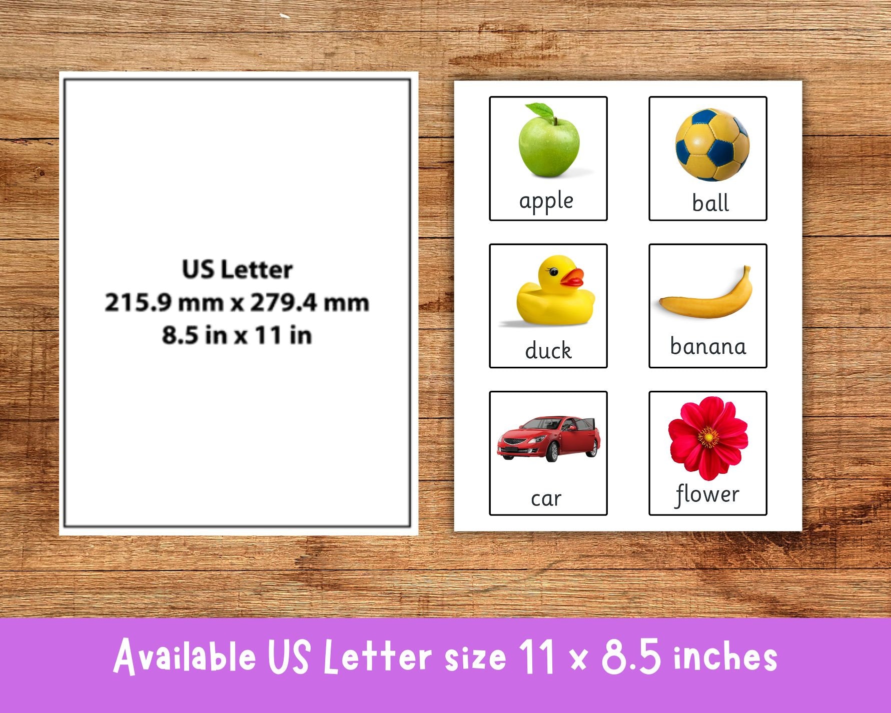 First Word Flash Cards, Baby First Word Flashcards, Educational ...