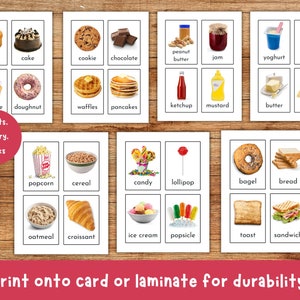 Food Flash Cards, Fruit and Vegetables Flashcards, Snacks Sweet Savoury ...