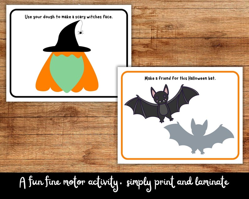 Halloween Play Dough Mats, Halloween Playdough Activity, Pre-school ...