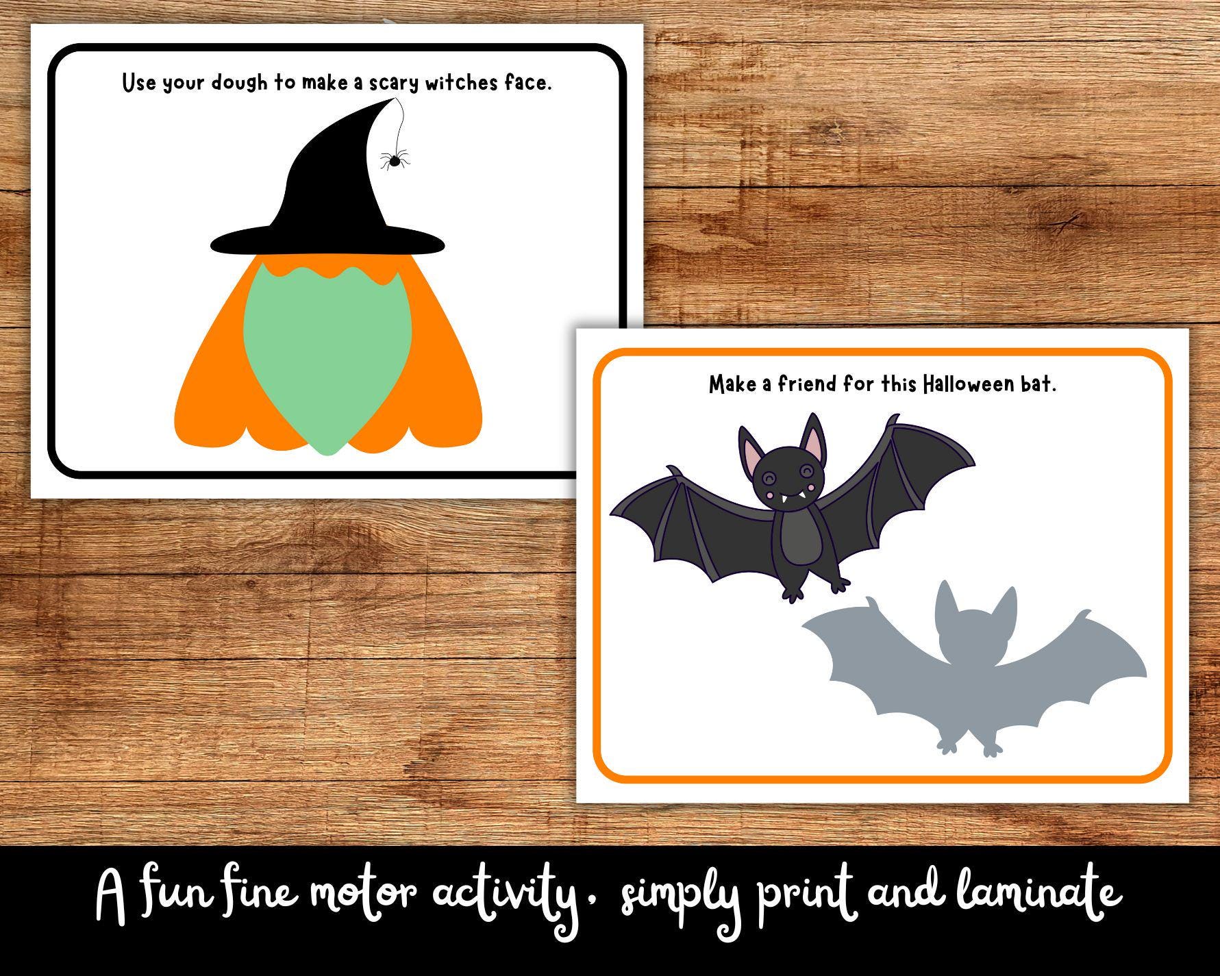 Halloween Play Dough Mats, Halloween Playdough Activity, Pre-school ...