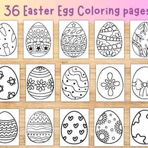 Printable Easter Egg Coloring Pages, Easter Coloring Pages, Kids Easter ...