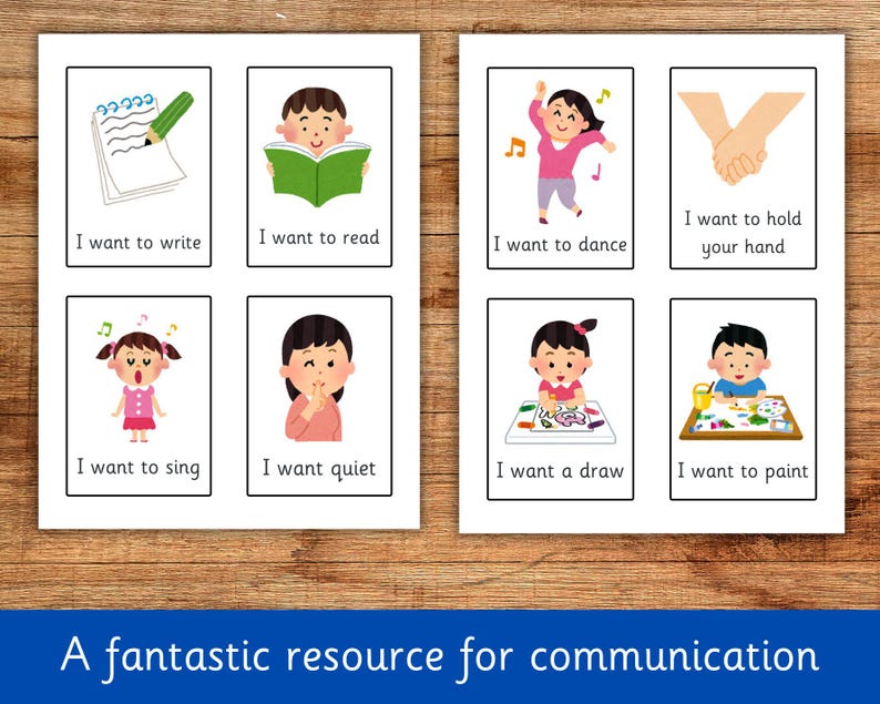Basic Needs Flash Cards, Communication Flashcards, Educational ...