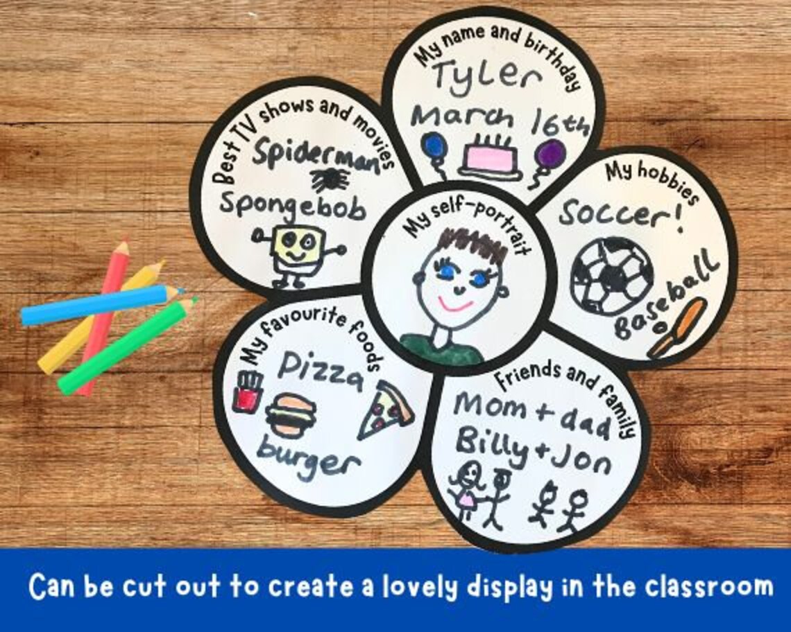 All About Me Printable, Kids Educational Activity, Get to Know Me, Meet ...