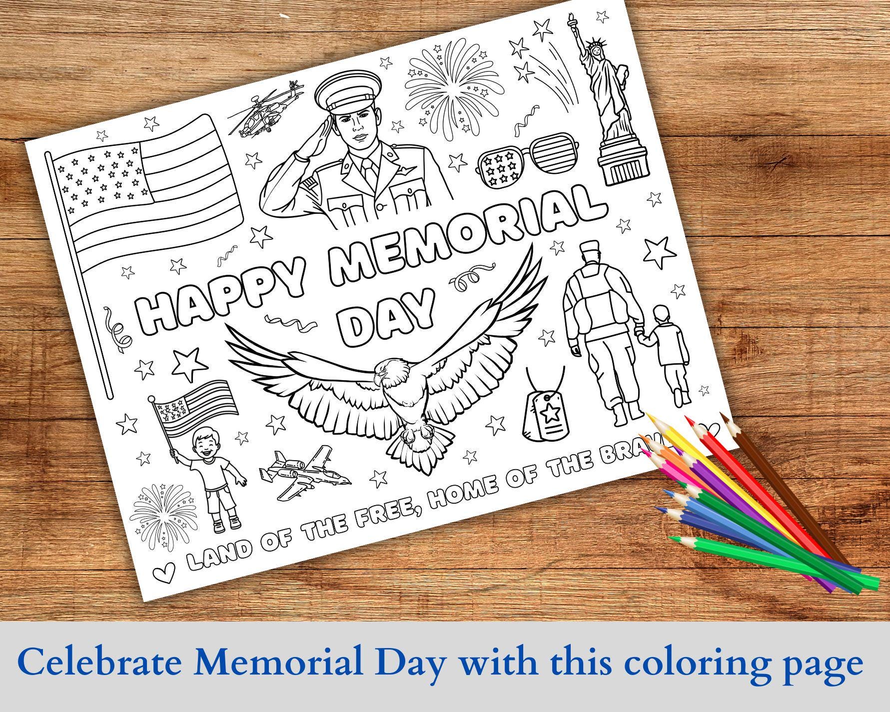 Memorial Day Colouring Page, Remembrance Day Colouring Page, WW2 ...