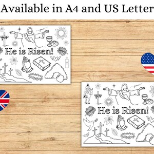 Easter Coloring Page, He is Risen Coloring Page, Christian Kids Easter ...