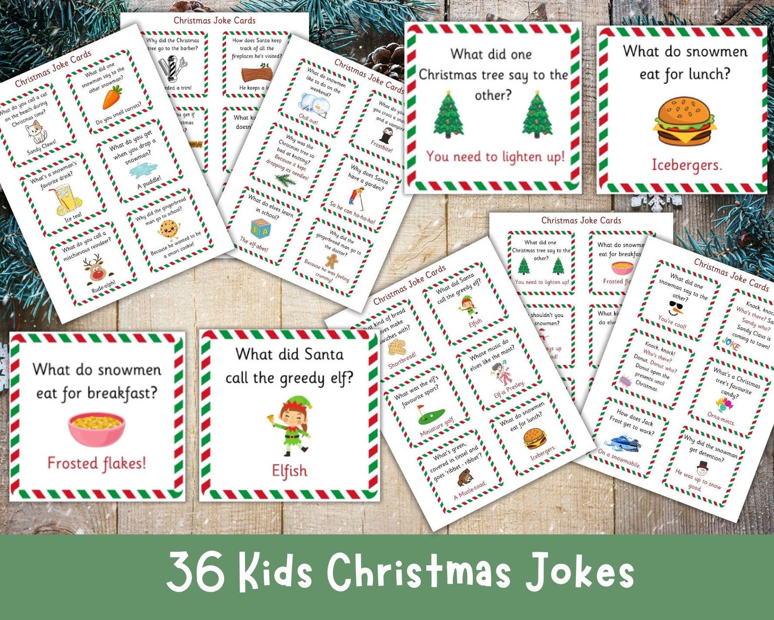 Christmas Jokes for Kids, Christmas Jokes Lunchbox Notes, Lunchbox ...