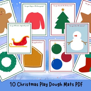 Christmas Playdough Mats, Playdough Activity, Kids and Toddler ...
