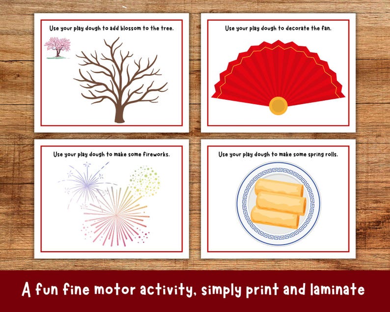 Chinese New Year 2026 Playdough Mats, Lunar New Year Playdough Activity ...