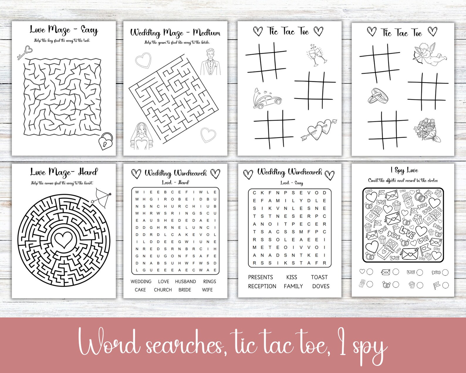 Kids Wedding Activity Pack, Kids Wedding Games, Wedding Coloring Pages ...