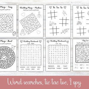 Kids Wedding Activity Pack, Kids Wedding Games, Wedding Coloring Pages ...