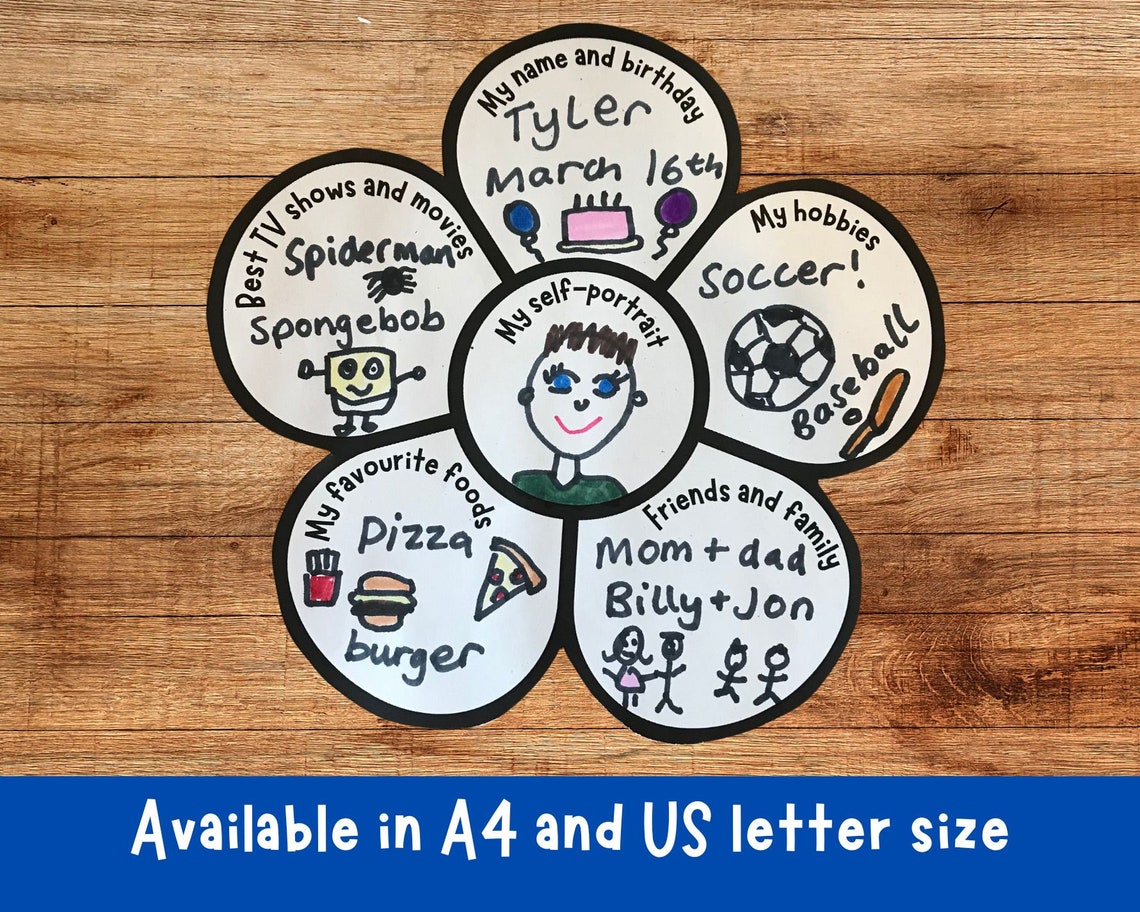 All About Me Printable, Kids Educational Activity, Get to Know Me, Meet ...