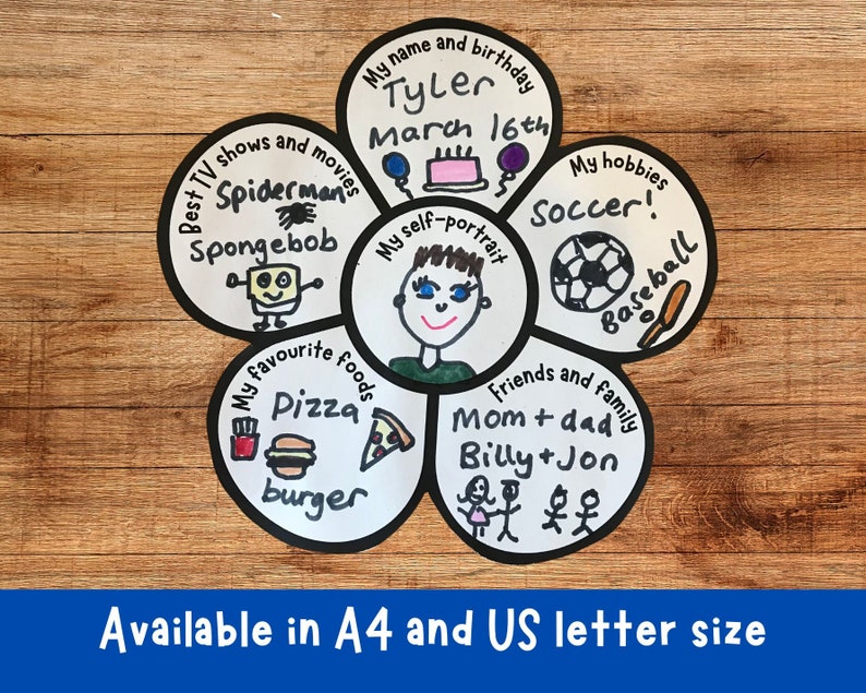 All About Me Printable, Kids Educational Activity, Get to Know Me, Meet ...