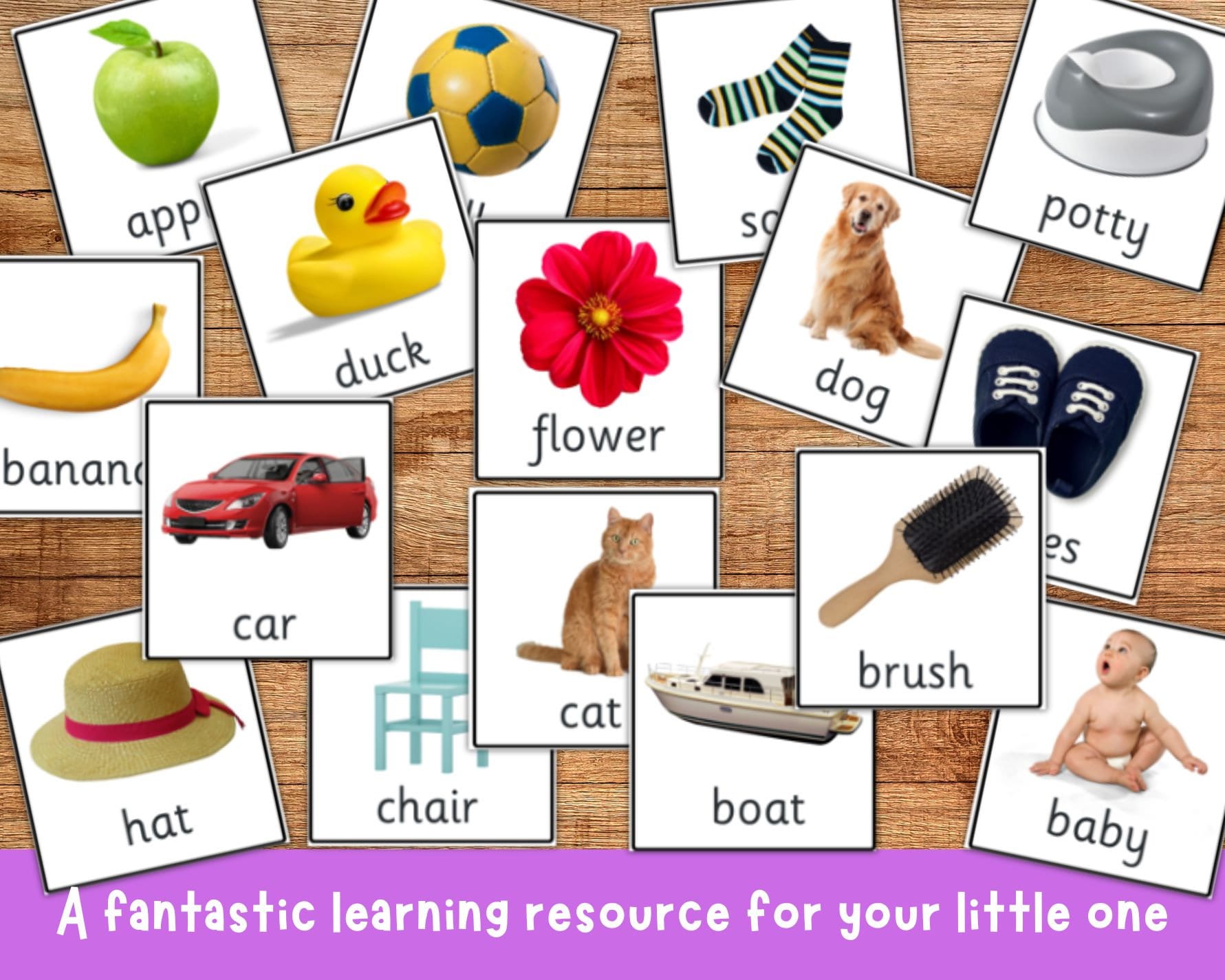 First Word Flash Cards, Baby First Word Flashcards, Educational ...