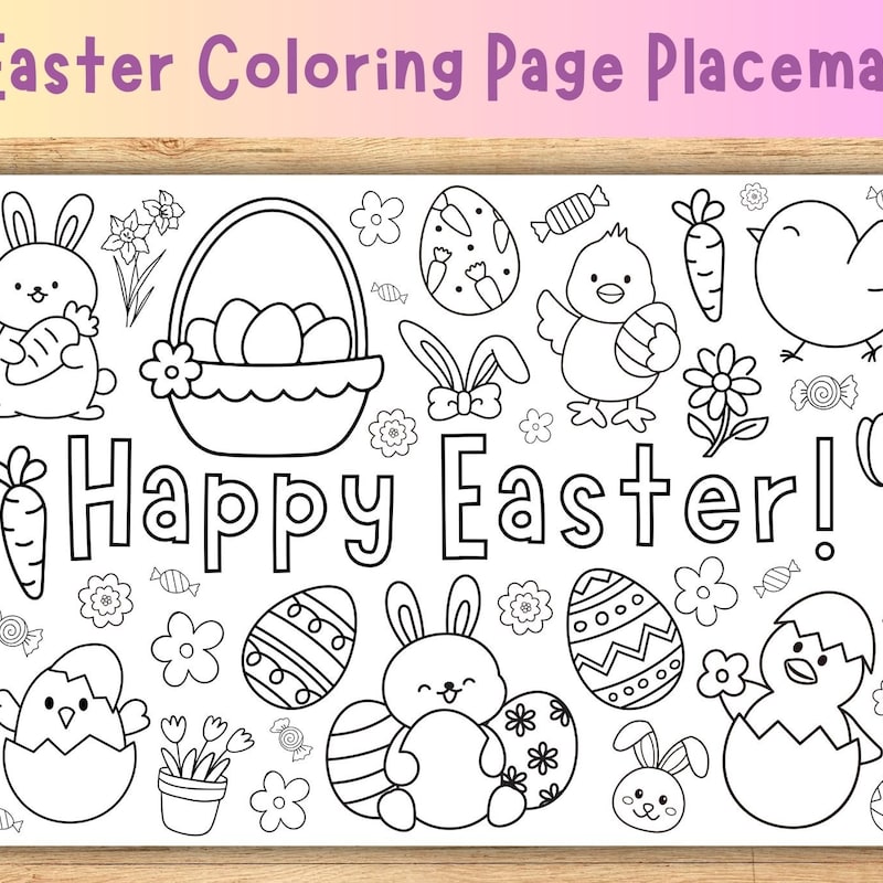 Coloring Placemat Spring - Etsy UK