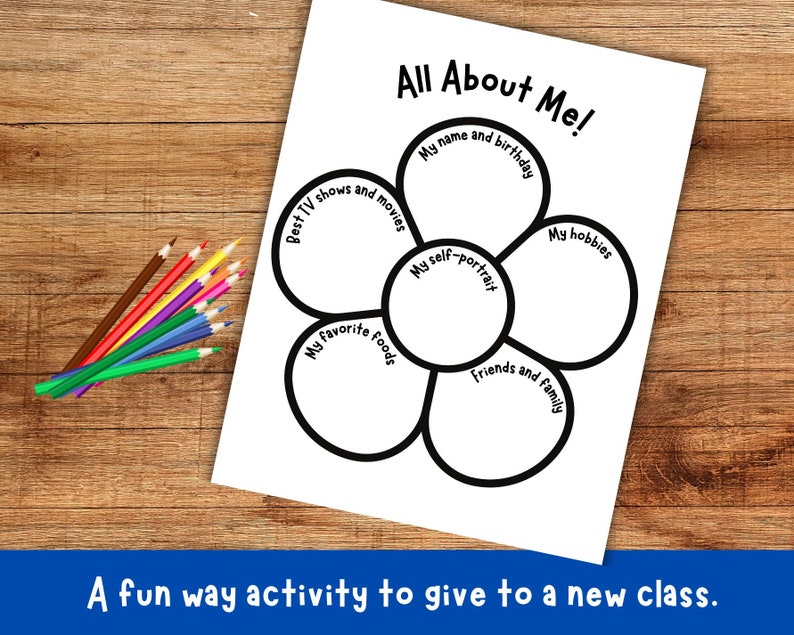 All About Me Printable, Kids Educational Activity, Get to Know Me, Meet ...