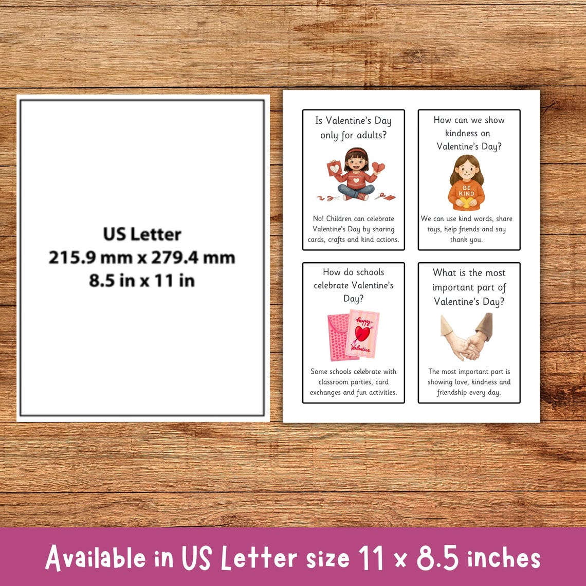 Valentine's Day Fact Cards Printable | Preschool, Pre-k & Kindergarten ...