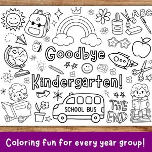Last Day of School Coloring Page, End of the School Year Coloring Page ...