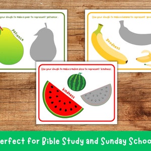 Fruits of the Holy Spirit Playdough Mats, Kids and Toddler Printable ...