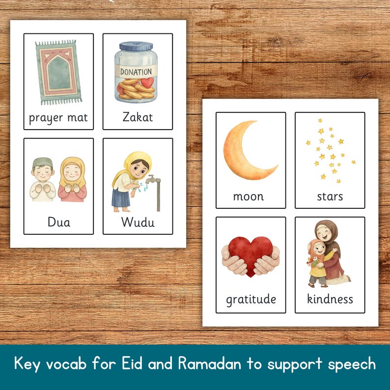 Eid Ramadan Flashcards, Ramadan Flash Cards, Eid Al-fitr Flashcards ...