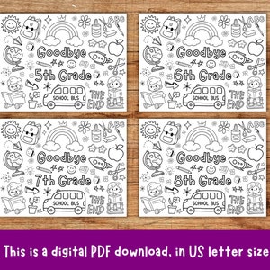 Last Day of School Coloring Page, End of the School Year Coloring Page ...