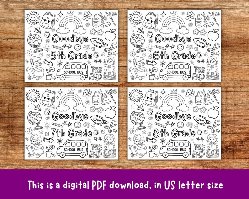 Last Day of School Coloring Page, End of the School Year Coloring Page ...