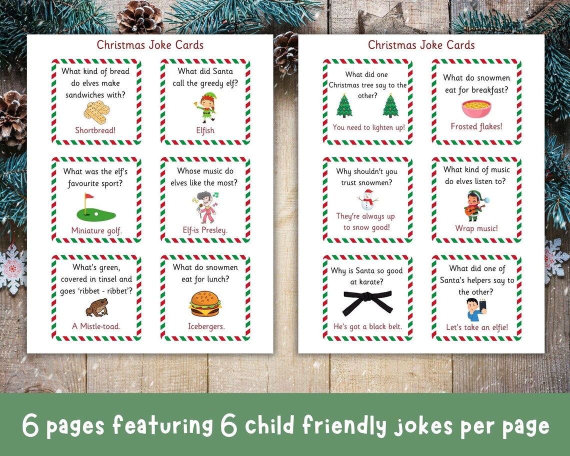 Christmas Jokes for Kids, Christmas Jokes Lunchbox Notes, Lunchbox ...