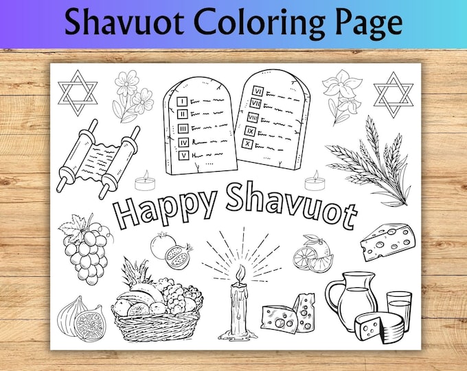 Shavuot Puppets - Shavuos Craft for Kids - Full Color and Color-in ...
