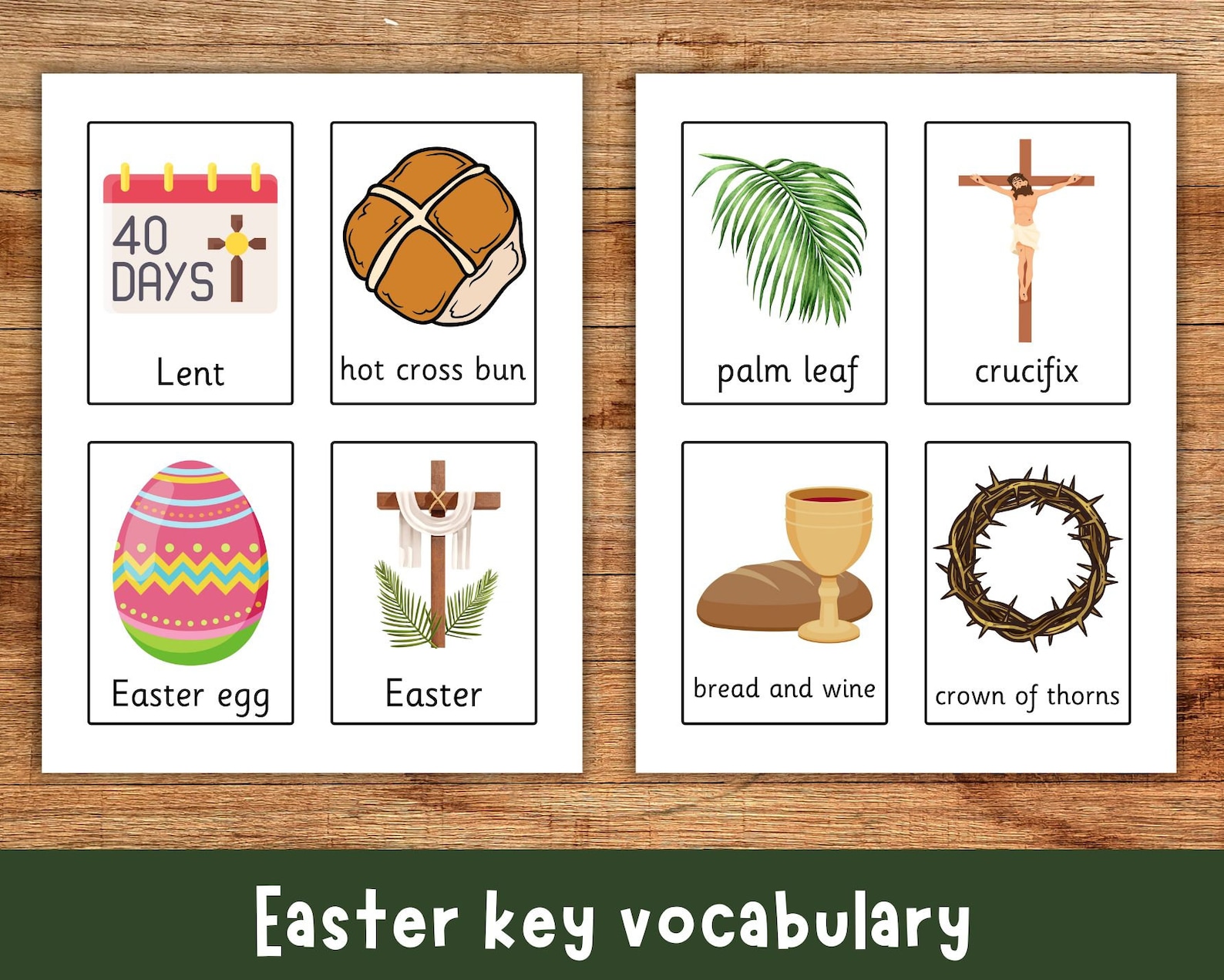 Kids Bible Flashcards, Christian Flash Cards, Christian Key Vocabulary ...