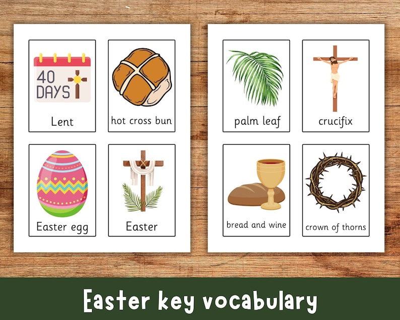 Kids Bible Flashcards, Christian Flash Cards, Christian Key Vocabulary ...