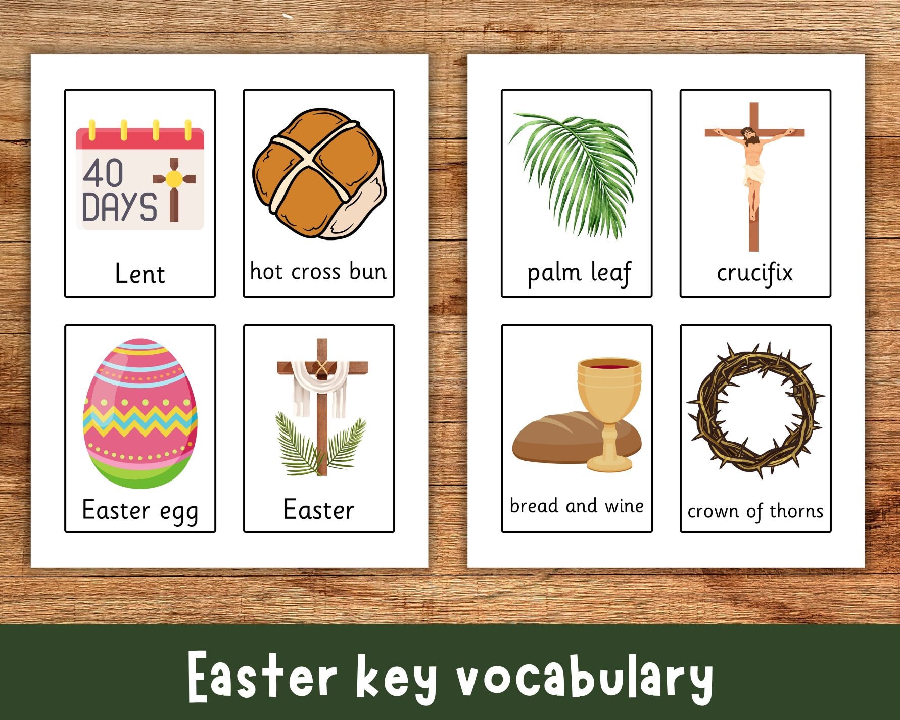 Kids Bible Flashcards, Christian Flash Cards, Christian Key Vocabulary ...