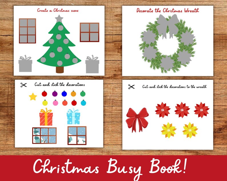 Christmas Busy Book Printable Download, Christmas Busy Binder, Toddler ...